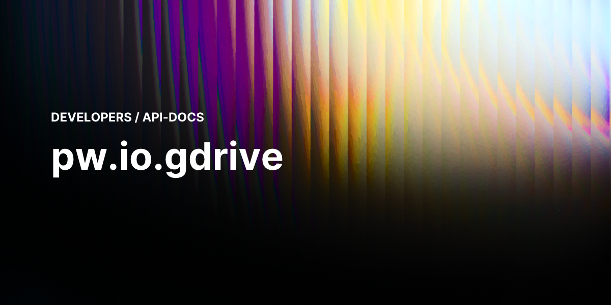 pw.io.gdrive | Pathway