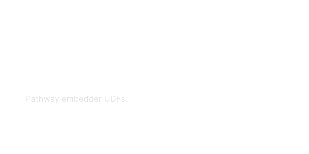 pw.xpacks.llm.embedders | Pathway