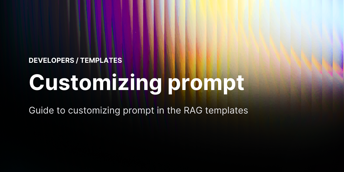 Customizing prompt | Pathway