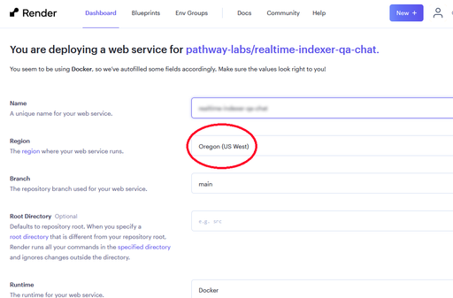 Deploy with Render | Pathway