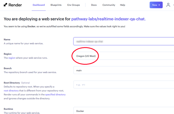 Deploy with Render | Pathway
