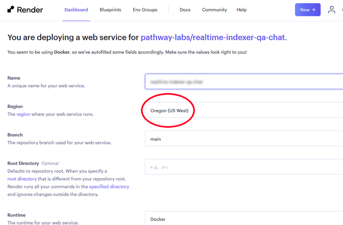 Deploy with Render | Pathway